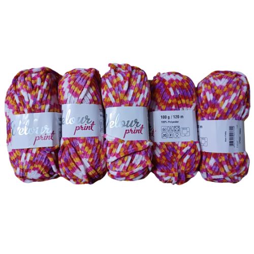 Kismet Yarns Velour Print - Colour LP4431 (5 x 100 Packet) Chunky - The ...
